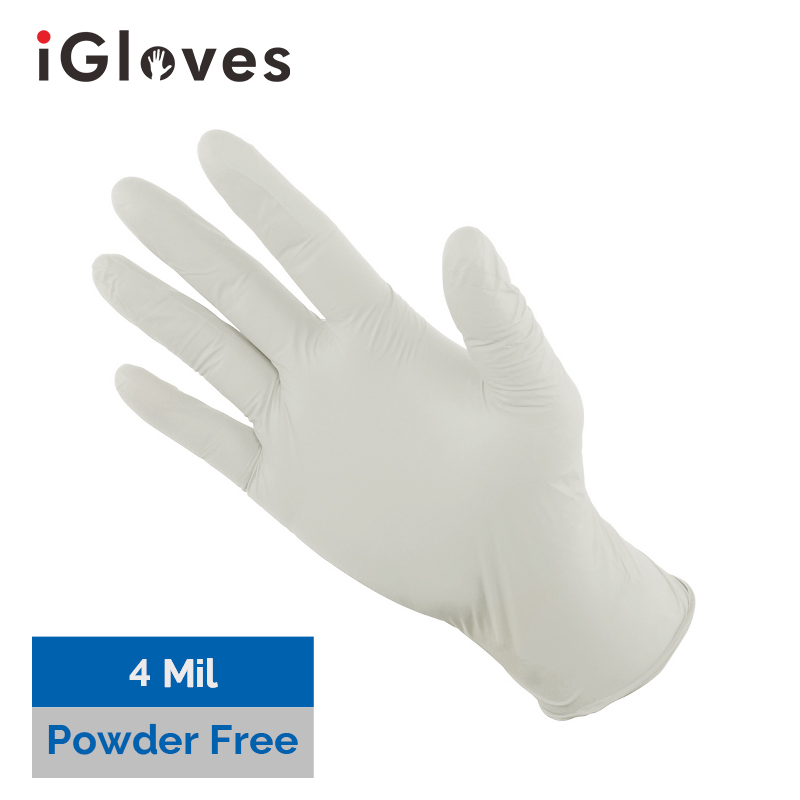 White 4 Mil Disposable Nitrile Food Gloves - iGloves